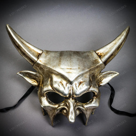 ILOVEMASKS | Accessories | Demon Sharp Horn Devil Masquerade Mask ...